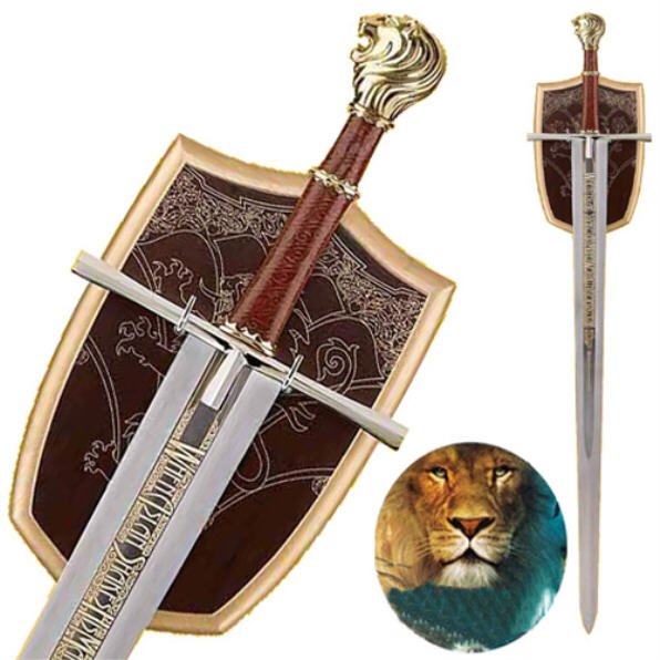 45" Narnia Aslan Lion Head Sword w/ Plaque