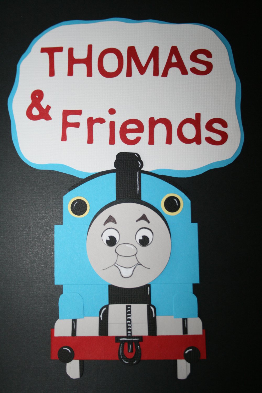 Thomas the tank engine paper pieced die cut