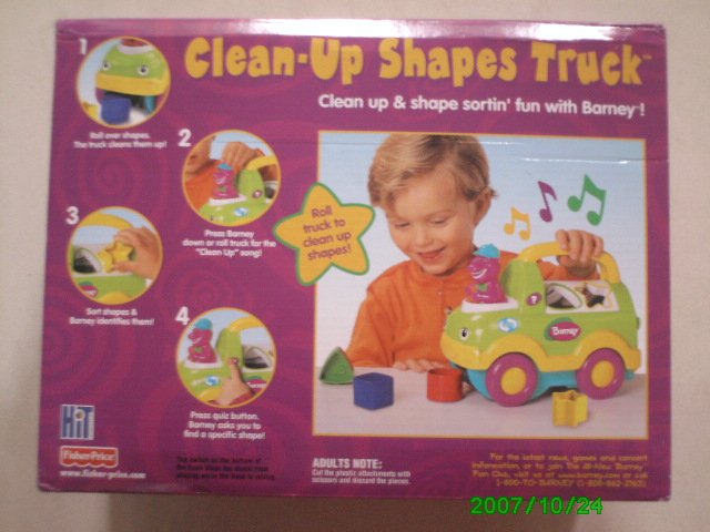 Barney Clean-Up Shapes Truck