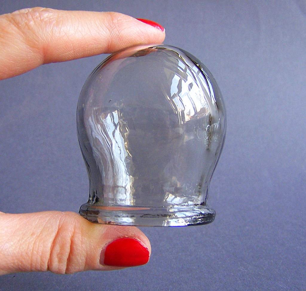 CHINESE MASSAGE THERAPY. SET OF 10 GLASS MASSAGE CUPS. CUPPING JARS.