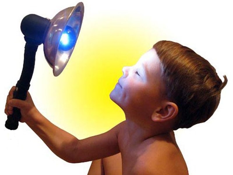 BLUE LIGHT LAMP. HEALTH CARE. MININ INFRARED REFLECTOR NIB 220V