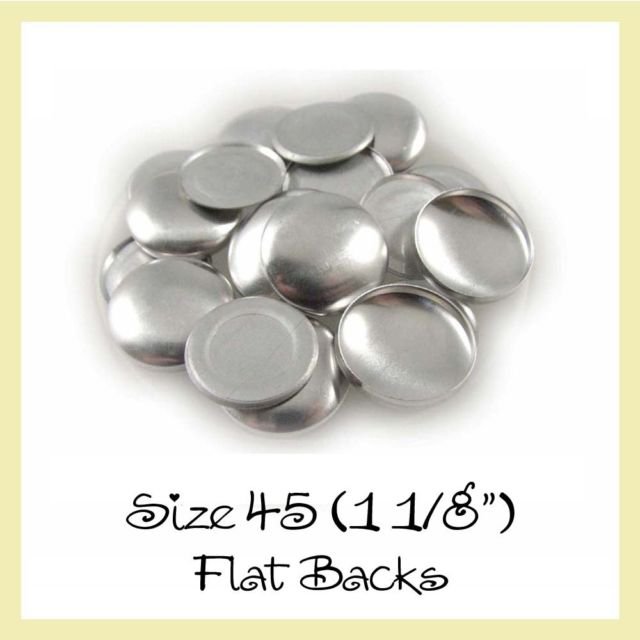 25 - 1 1/8" Cover Covered Buttons FLAT BACKS + Instuc.