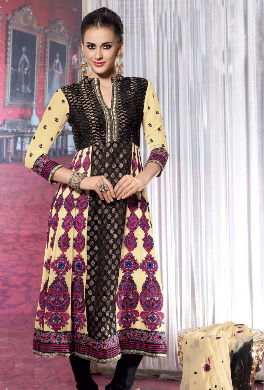Dress Faux Georgette Wedding Shalwar & Salwar Kameez With Dupatta - X 629 N