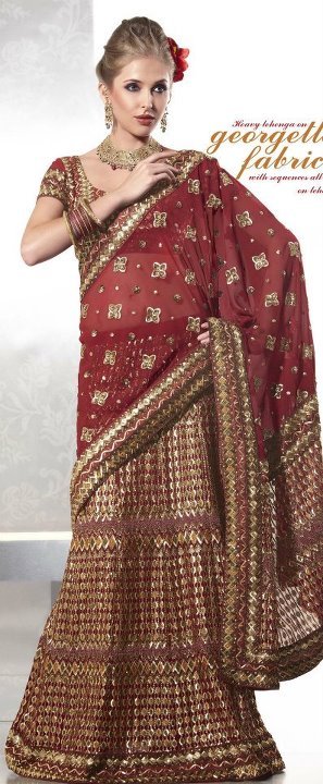 Indian Bollywood Designer Lehenga Choli / Ghagara Choli Saree Sari - TS2016