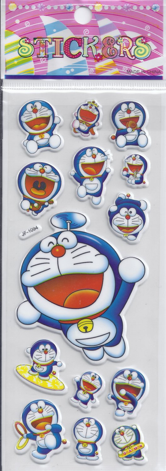 Doraemon- Puffy stickers - Crafts Rewards Kids Scrapbook