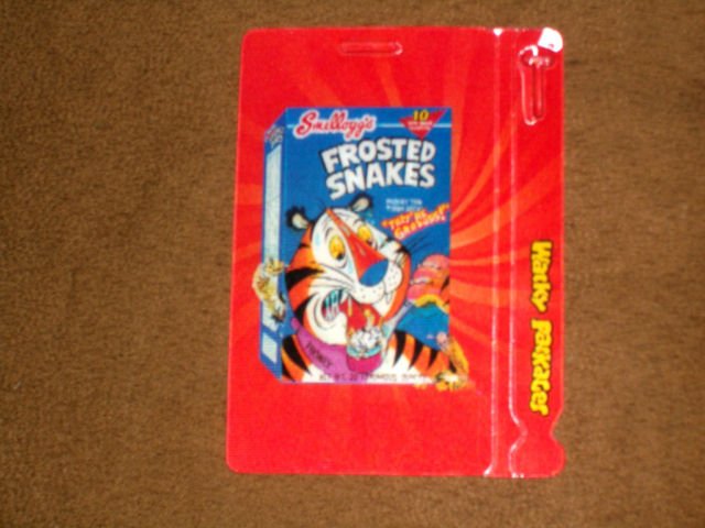 WACKY PACKAGES ANS8*FROSTED SNAKES**#1 of 10 MOTION TAG