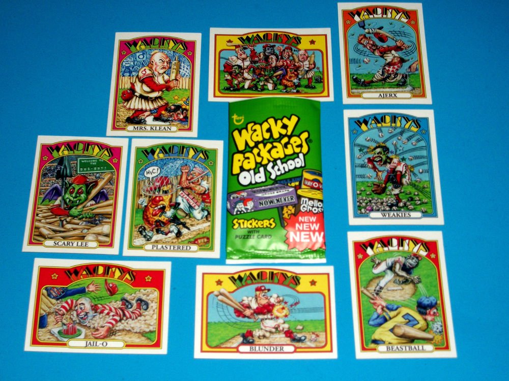 2012 WACKY PACKAGES OLD SCHOOL 4TH SERIES BASEBALL 9 CARD SET NEW ...