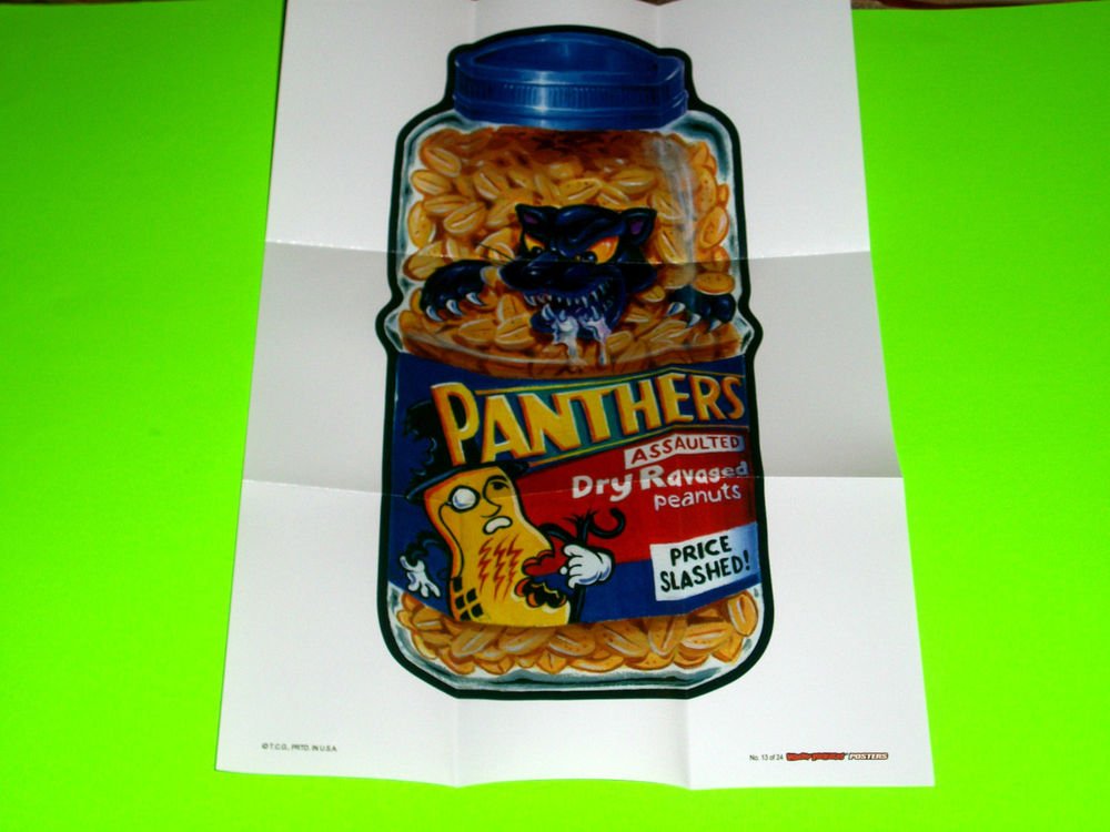 2012 WACKY PACKAGES 1ST SERIES POSTERS **PANTHERS** POSTER #13
