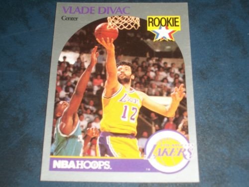 1990 NBA PROPERTIES INC.NBA HOOPS **VLADE DIVAC ** BASKETBALL ROOKIE CARD