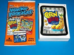 2012 WACKY PACKAGES ANS9 COMPLETE 55 CARD SET + WRAPPER!! NEW!!