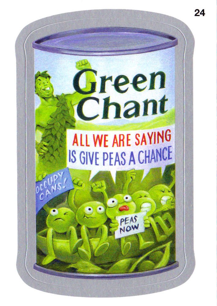 2013 WACKY PACKAGES ANS10 SILVER CARD **GREEN~CHANT** #24 NEW SERIES