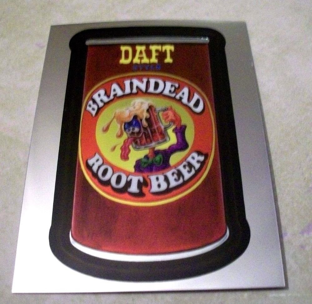 WACKY PACKAGES CHROME SERIES 1 "DAFT ROOT BEER" #9 CUTTING ROOM FLOOR ...