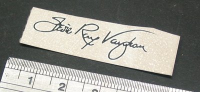 SRV Signature Decal Waterslide For Guitar