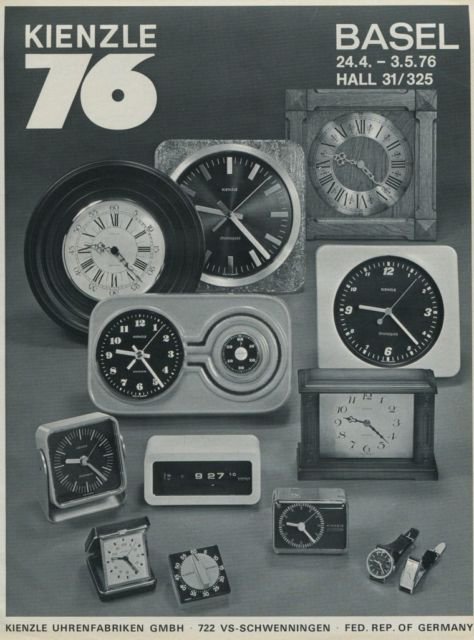 1976 Kienzle Clock Company Germany Vintage 1976 Swiss Ad Suisse Advert ...