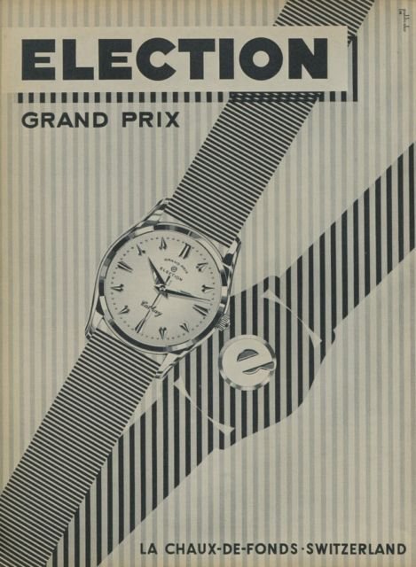 Election Watch Company Switzerland 1957 Swiss Ad Suisse Advert ...