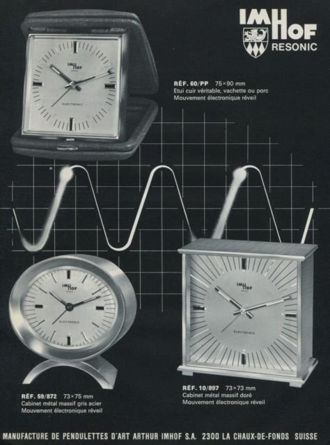 Imhof Clock Company Switzerland 1973 Swiss Ad Suisse Advert Arthur ...