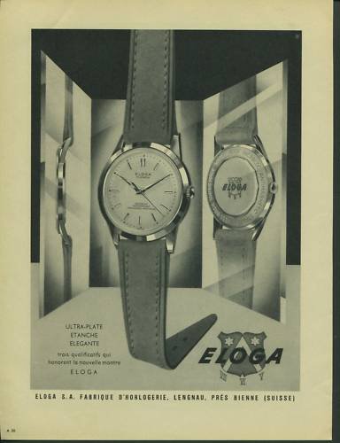 Eloga Watch Company Vintage 1957 Swiss Ad Suisse Advert Switzerland ...