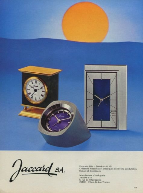 1974 Jaccard Clock Company France Vintage 1974 Swiss Ad Suisse Advert ...