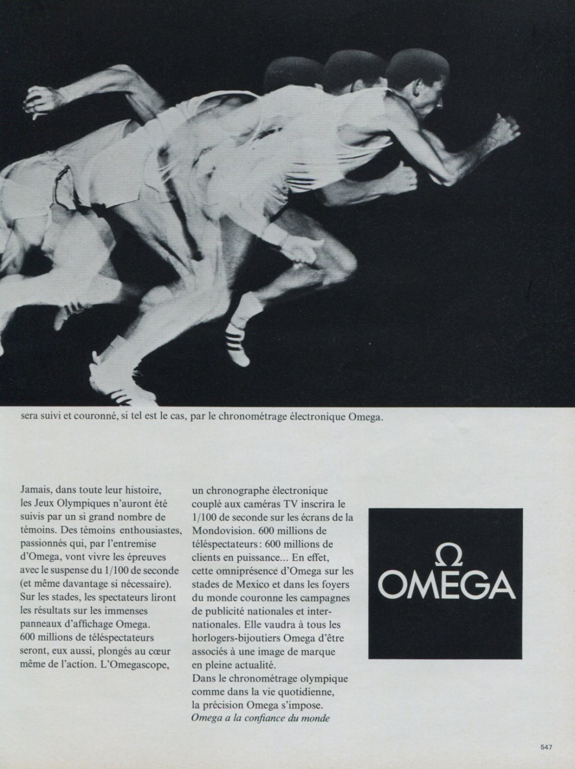 1968 Omega Watch Company Omegascope Advert Olympics Vintage 1968 Swiss ...