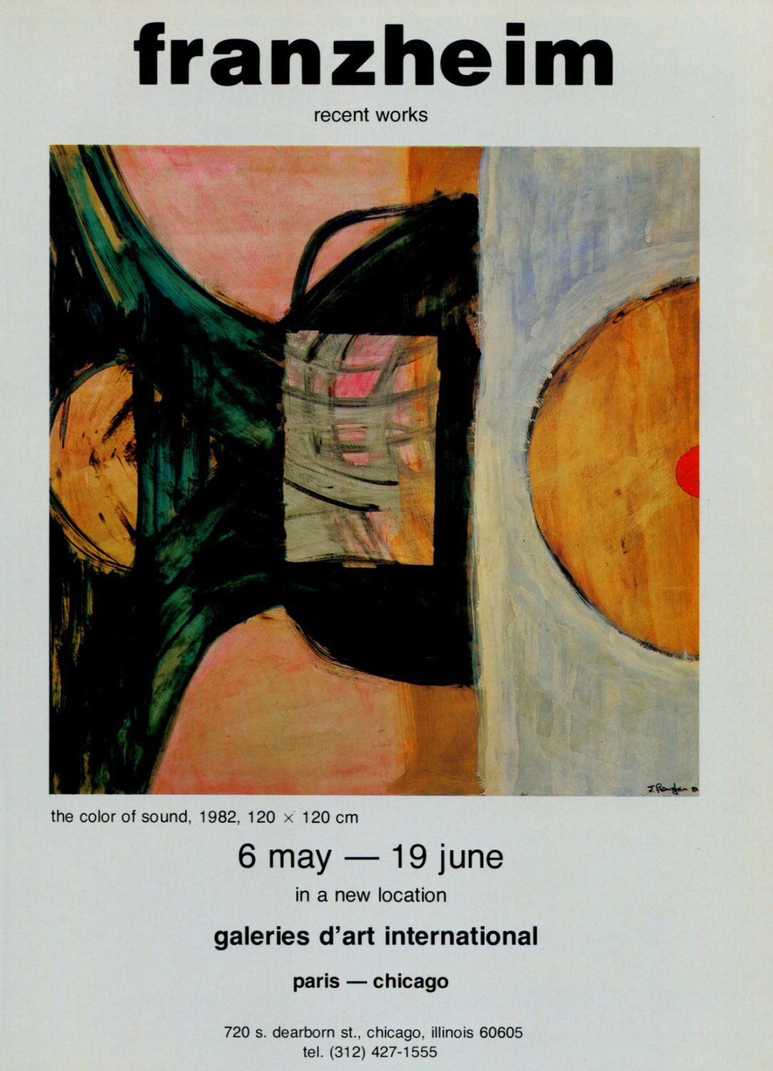 Franzheim Vintage 1983 Art Exhibition Ad The Color of Sound Galeries d ...
