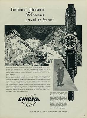 1957 Enicar Watch Company Vintage 1957 Swiss Ad Suisse Advert Horology ...