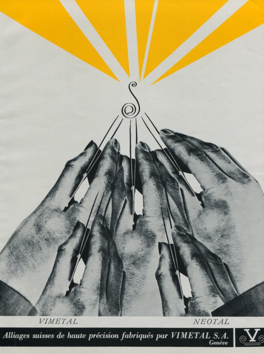 1969 Vimetal S.A. Company Switzerland Neotal Vintage 1969 Swiss Ad ...