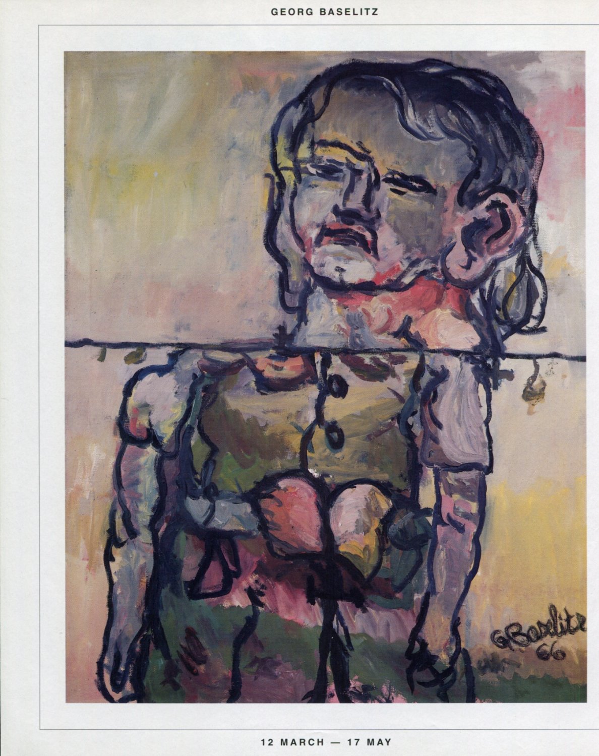 Georg Baselitz Fracture Paintings 1997 Art Exhibition Ad Advert