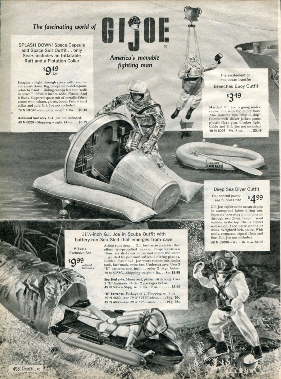 1967 Ad GI Joe Splash Down Space Capsule Deep Sea Diver Ad Vintage 1967 ...
