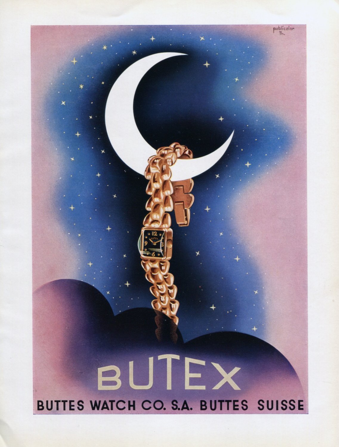 1947 Butex Watch Company Buttes Watch Company Switzerland 1947 Swiss Ad ...