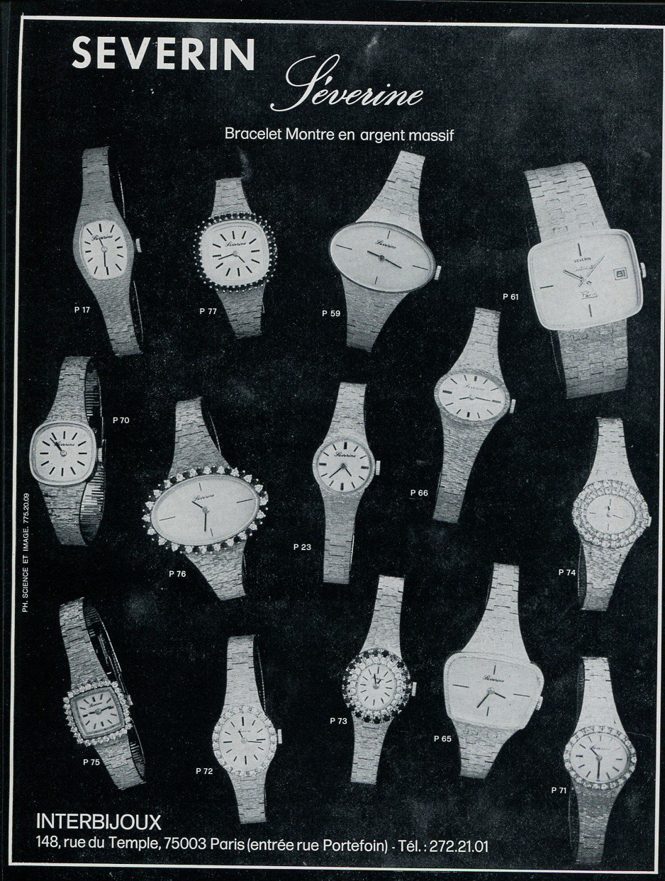 Severin Watch Company Interbijoux Paris France 1975 French Ad Publicite ...