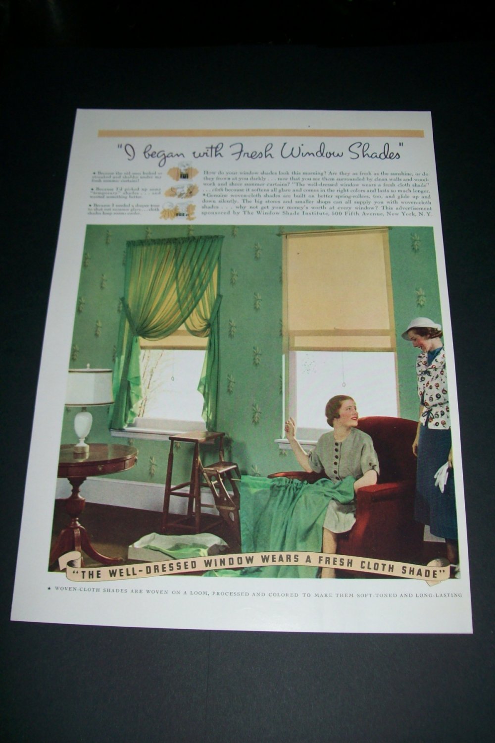 Original 1936 The Window Shade Institute The Well Dressed Window ...