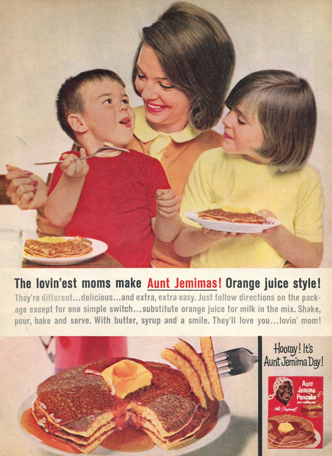 1964 Aunt Jemima Orange Juice Pancakes The Lovin'est Moms Make Aunt ...
