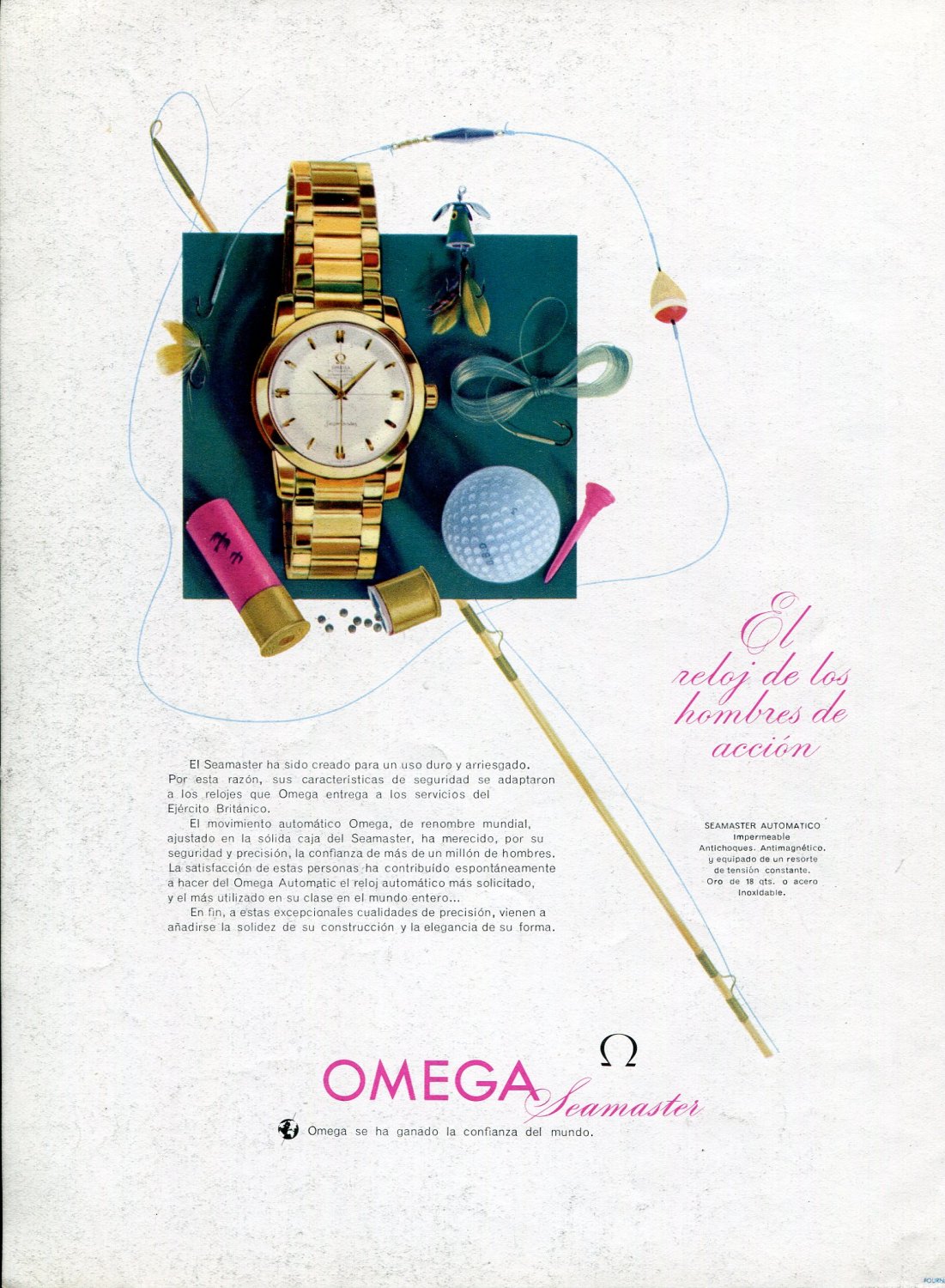 Vintage 1958 Omega Constellation Watch Advert Omega Seamaster 1950s ...