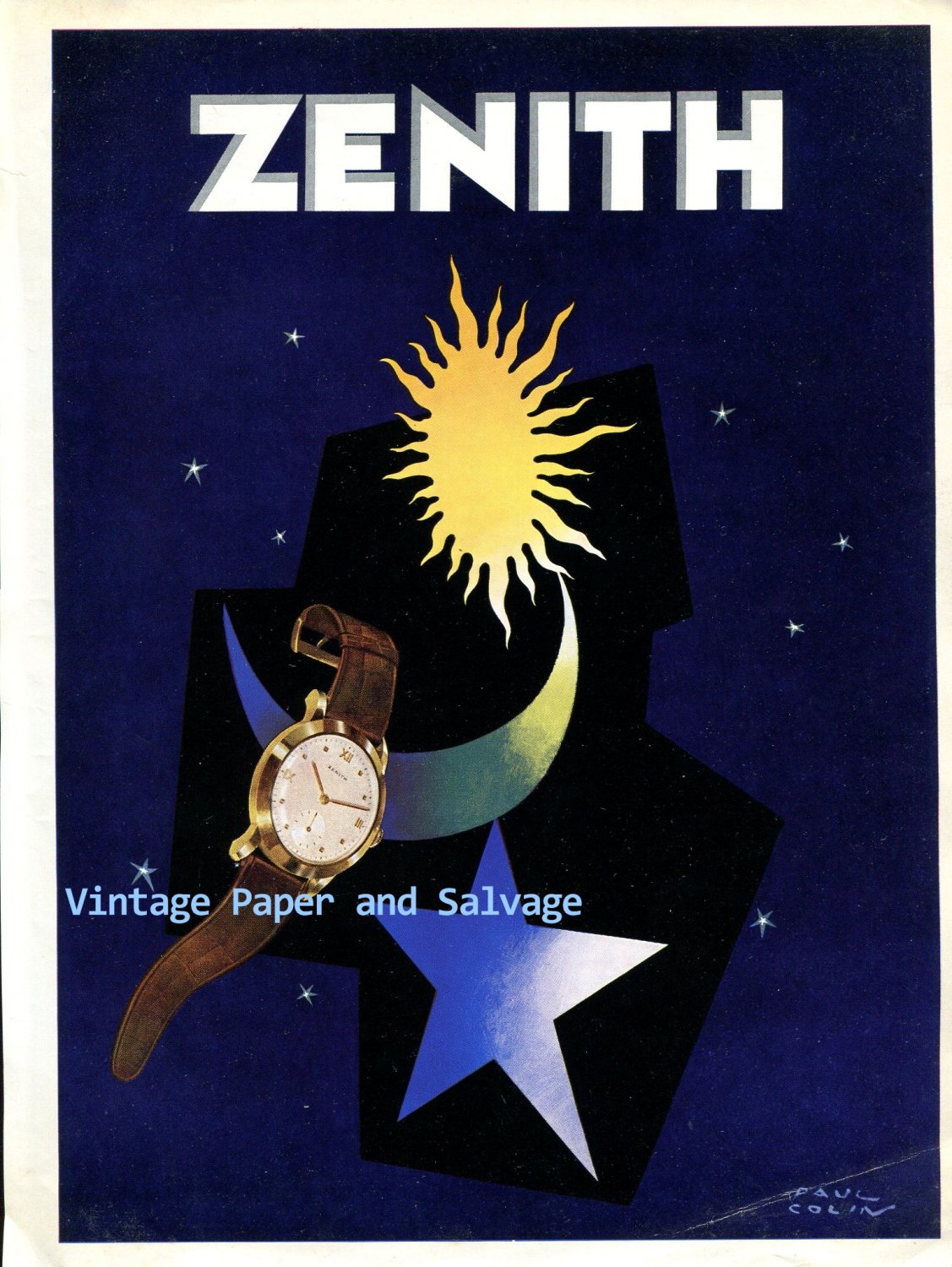Vintage 1952 Zenith Watch Company Un Palmares Extraordinaire 1950s ...