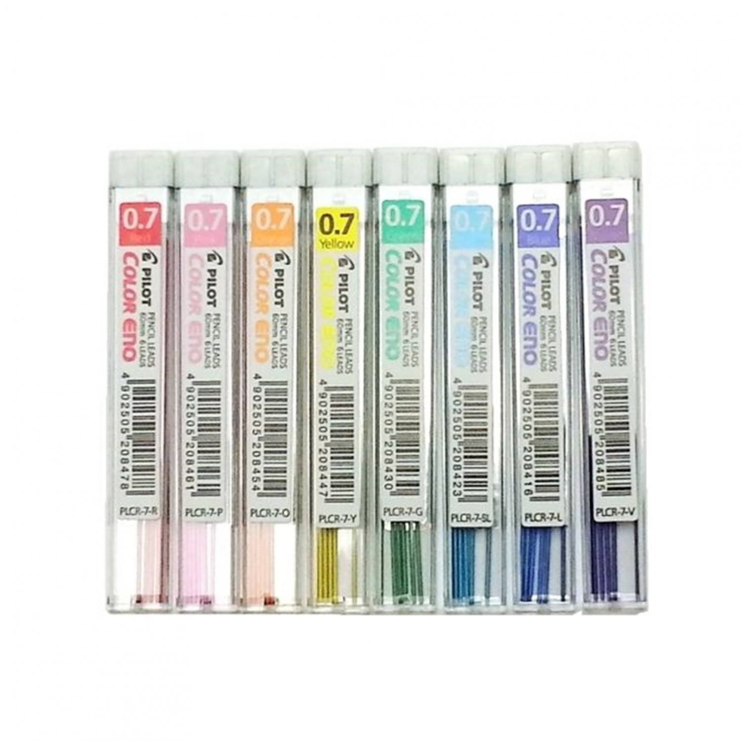 Pilot Color Eno Mechanical Pencil Lead - 0.7mm - 8 Color Set