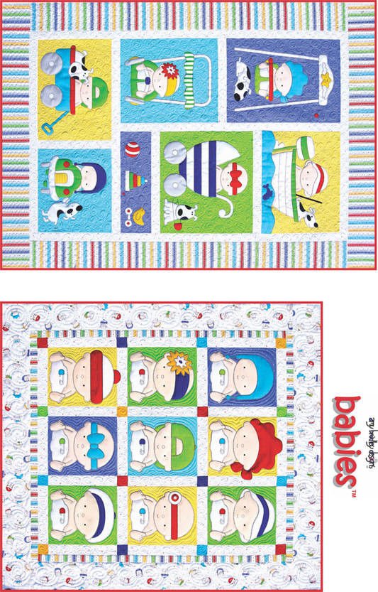 Amy Bradley Designs Applique Pattern Babies Full Size Quilt Pattern Two ...