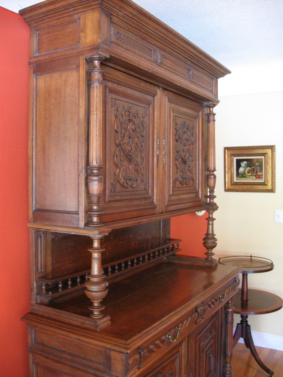 Antique LOUIS 14th Walnut Hutch 1870-1900