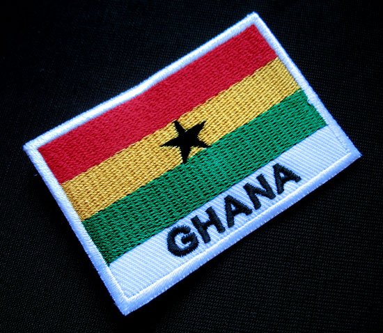 GHANA FREEDOM AND JUSTICE NATIONAL FLAG Sew on Patch