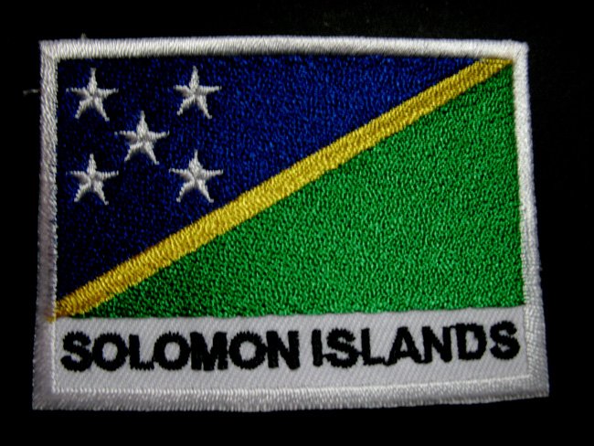 SOLOMON ISLANDS SOLOMON ISLANDER NATIONAL FLAG Sew on Patch