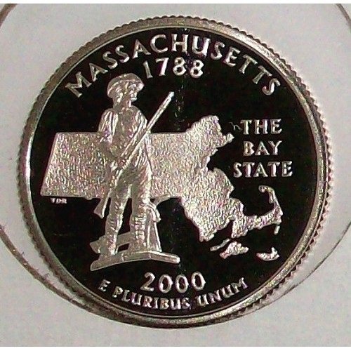 2000-S Clad Proof Massachusetts State Quarter PF65DC #0426