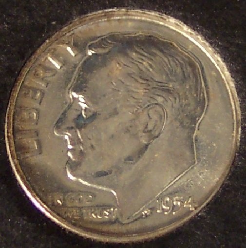 1954 GEM Proof Roosevelt Dime PF65 #290