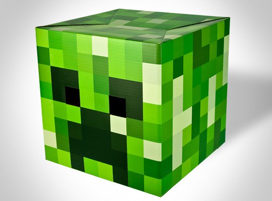 Minecraft Creeper Cardboard Head - Officially Licensed - Mojang - Cosplay