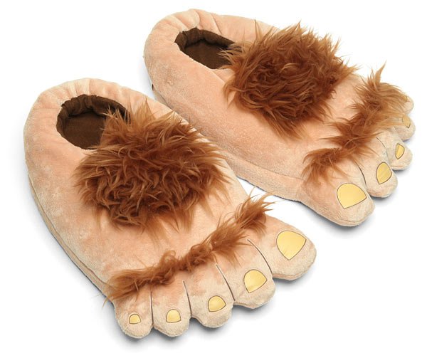 Furry Adventure Slippers - Hairy Plush Feet Thinkgeek - Adventure Costume