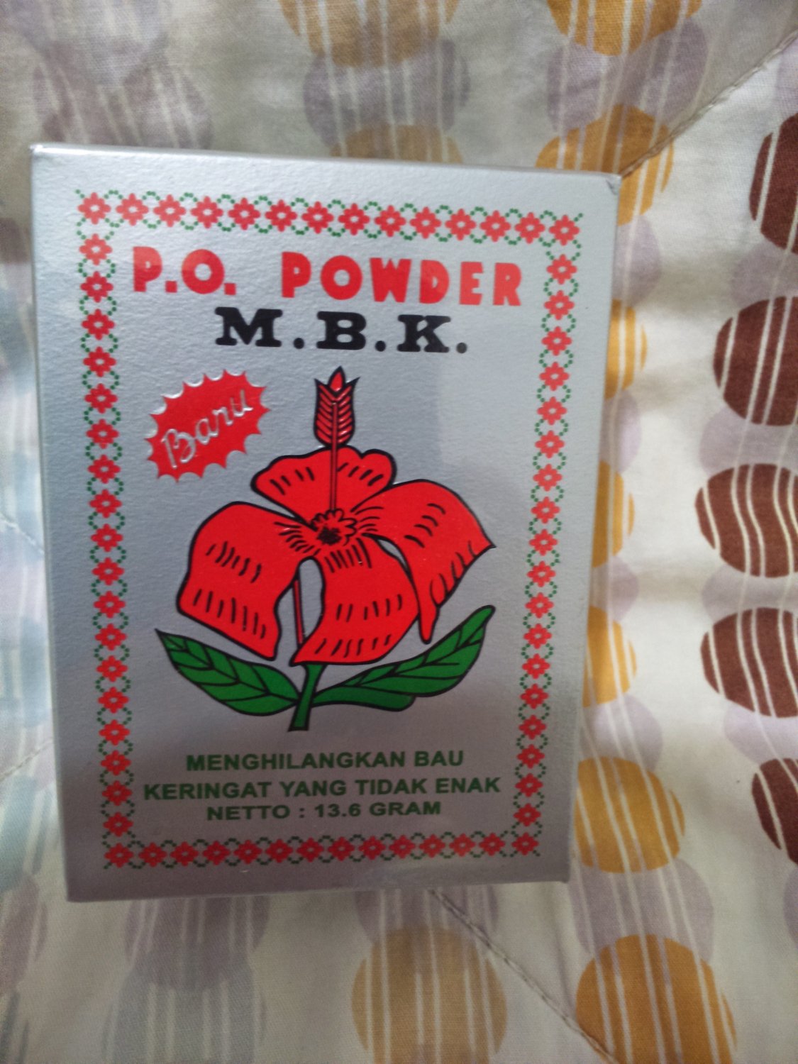 MBK Powder, Removes Body odors, 1 Box or 12 Sachets @13.6g (New Fragrance)