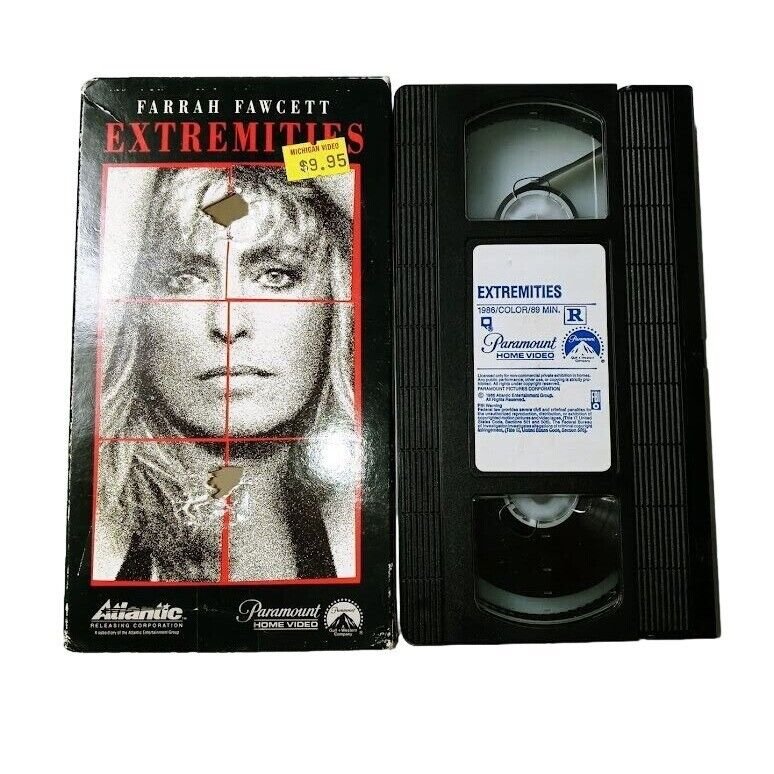 Extremities 1987 VHS Movie Farrah Fawcett Paramount Rated R