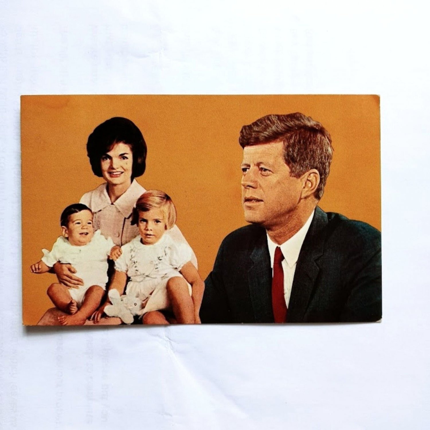 President John F Kennedy and Family Postcard 1965 Posted