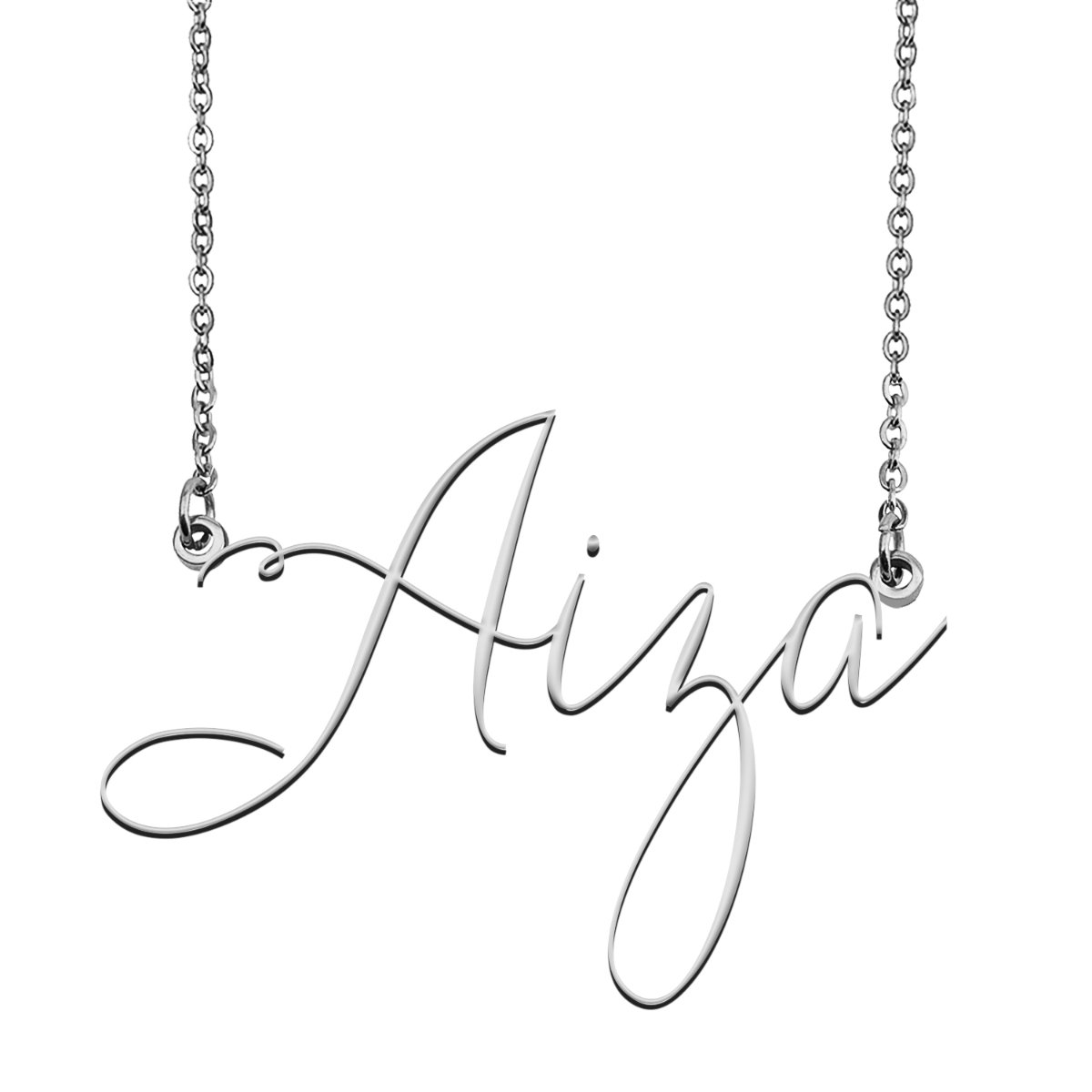 Aiza Name Necklace Custom Personalized Name Plate Jewelry for Birthday ...