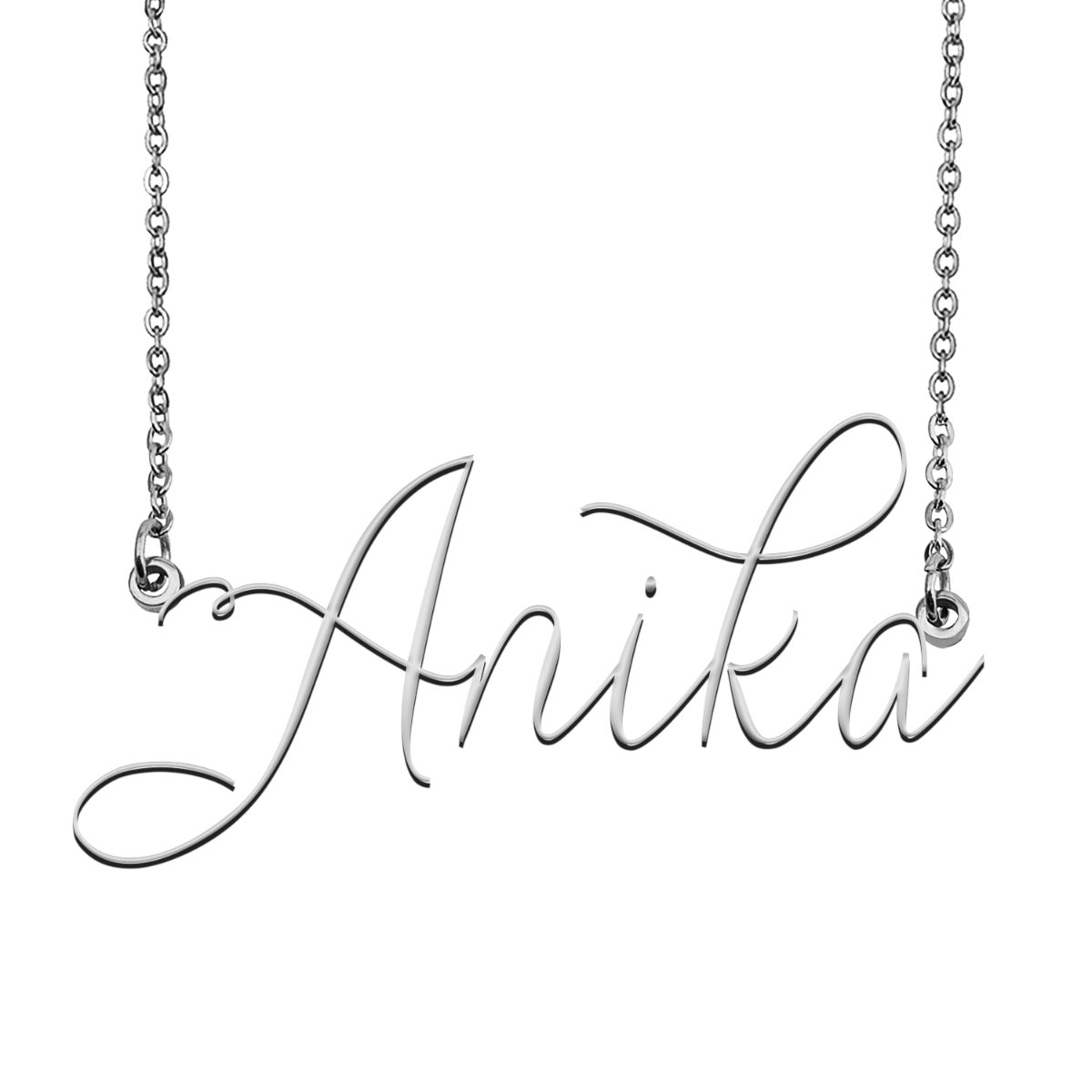 Anika Name Necklace Custom Personalized Name Plate Jewelry for Birthday ...