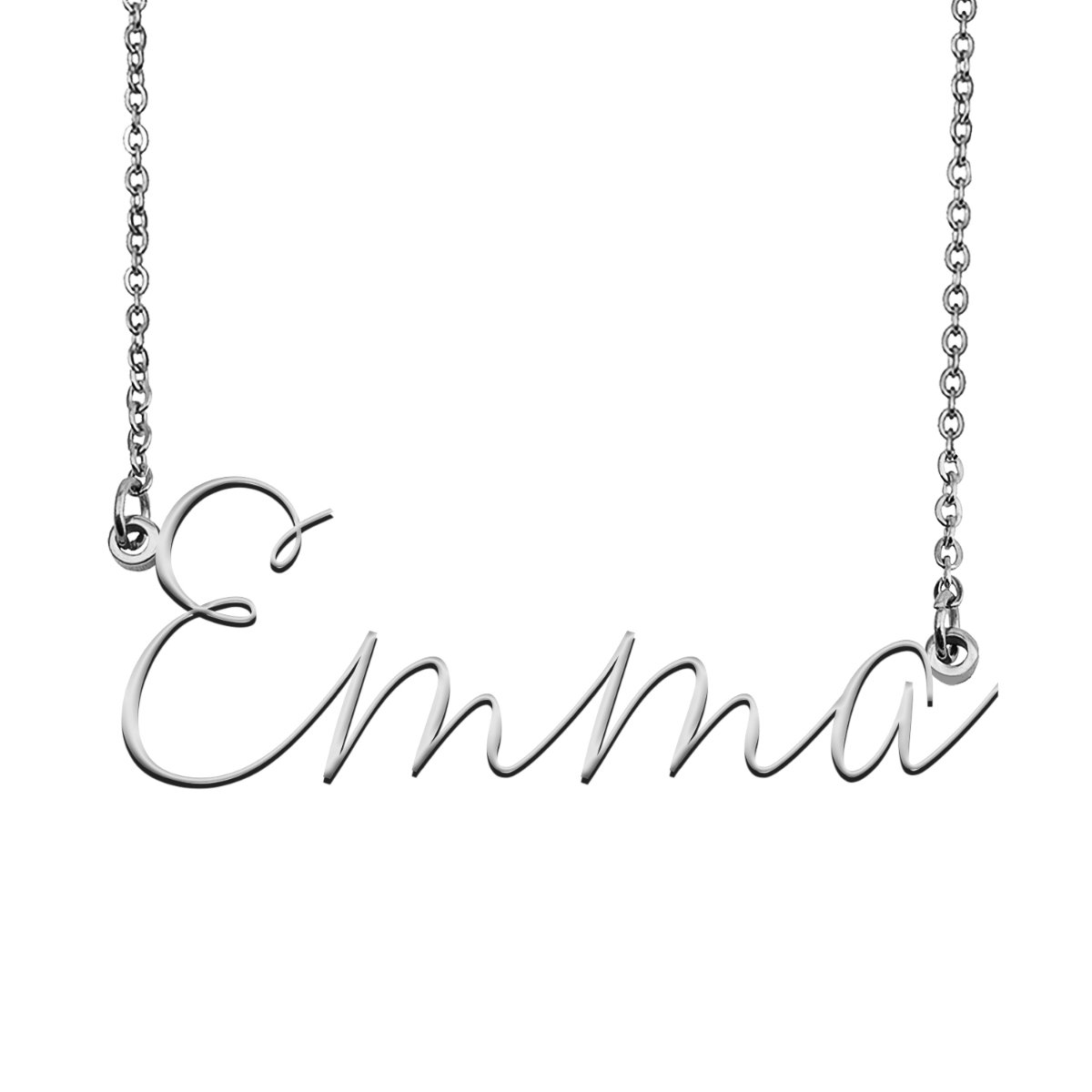 Emma Name Necklace Custom Personalized Name Plate Jewelry for Birthday ...