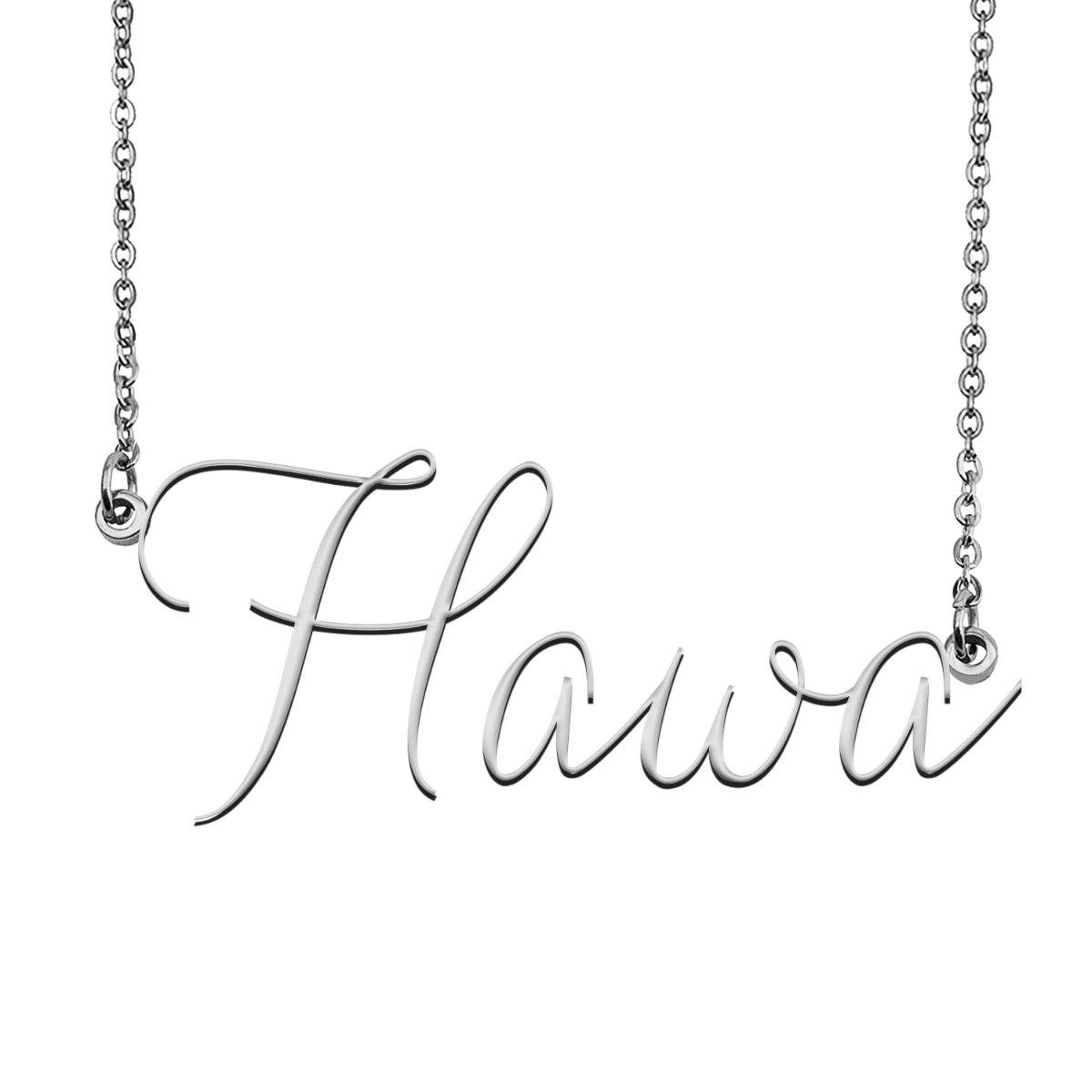 Hawa Name Necklace Custom Personalized Name Plate Jewelry for Birthday ...